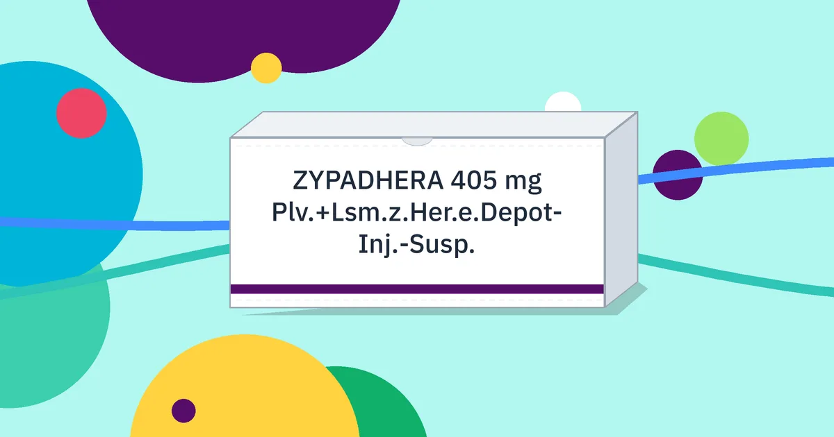 Symbolbild: Packung mit der Aufschrift ZYPADHERA 405 mg Plv.+Lsm.z.Her.e.Depot-Inj.-Susp. (PZN 09322171) – Verfügbarkeit und Bezug in Apotheken in Frankfurt am Main