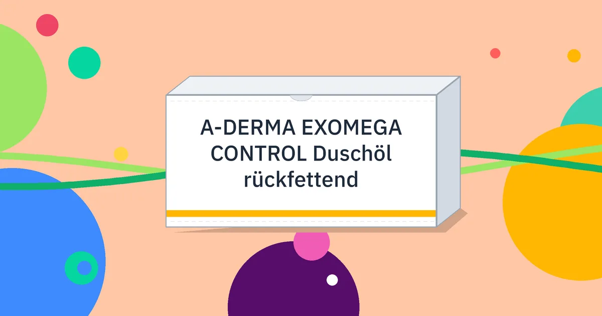 Symbolbild: Packung mit der Aufschrift A-DERMA EXOMEGA CONTROL Duschöl rückfettend (PZN 18723644) – Verfügbarkeit und Bezug in Apotheken in Frankfurt am Main