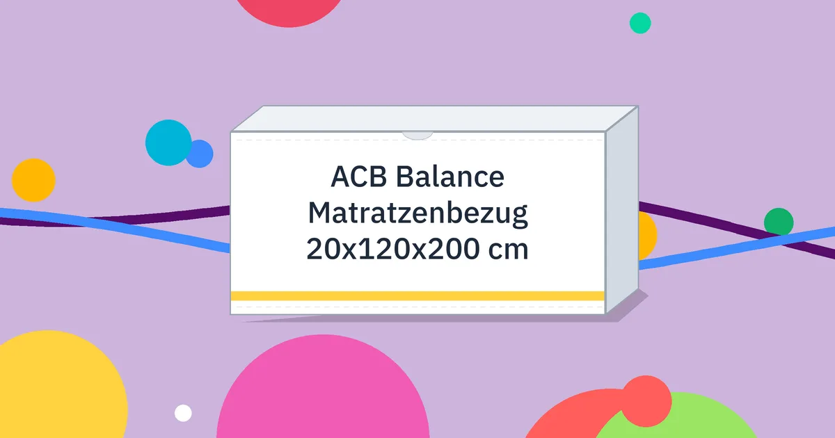 Symbolbild: Packung mit der Aufschrift ACB Balance Matratzenbezug 20x120x200 cm (PZN 11648810) – Verfügbarkeit und Bezug in Apotheken in Frankfurt am Main
