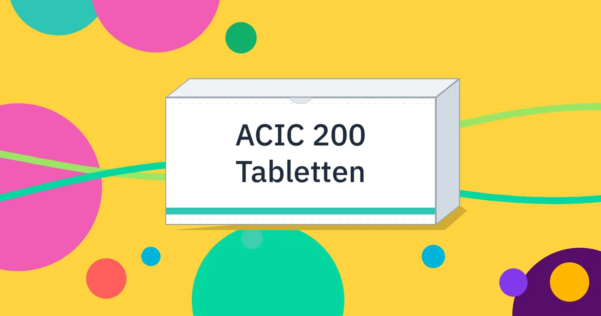 Symbolbild: Packung mit der Aufschrift ACIC 200 Tabletten (PZN 04887709) – Verfügbarkeit und Bezug in Apotheken in Frankfurt am Main