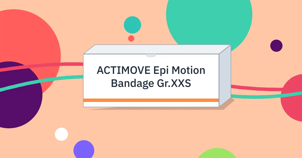 Symbolbild: Packung mit der Aufschrift ACTIMOVE Epi Motion Bandage Gr.XXS (PZN 17947672) – Verfügbarkeit und Bezug in Apotheken in Frankfurt am Main