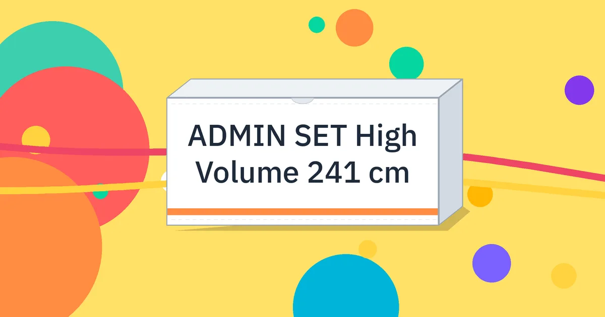 Symbolbild: Packung mit der Aufschrift ADMIN SET High Volume 241 cm (PZN 00099027) – Verfügbarkeit und Bezug in Apotheken in Frankfurt am Main