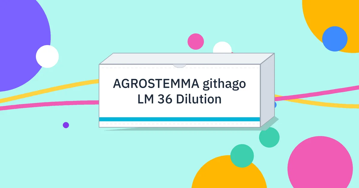 Symbolbild: Packung mit der Aufschrift AGROSTEMMA githago LM 36 Dilution (PZN 13307616) – Verfügbarkeit und Bezug in Apotheken in Frankfurt am Main