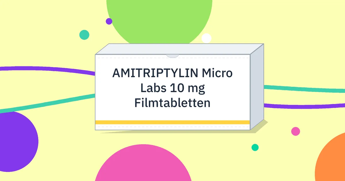 Symbolbild: Packung mit der Aufschrift AMITRIPTYLIN Micro Labs 10 mg Filmtabletten (PZN 10516791) – Verfügbarkeit und Bezug in Apotheken in Frankfurt am Main
