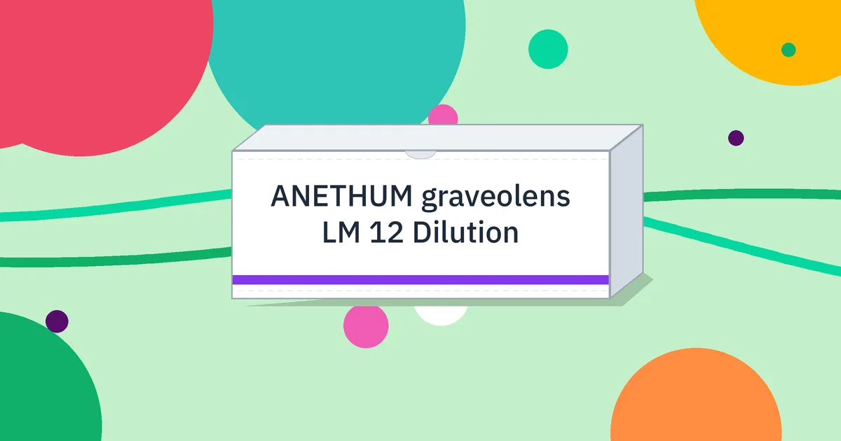 Symbolbild: Packung mit der Aufschrift ANETHUM graveolens LM 12 Dilution (PZN 16008104) – Verfügbarkeit und Bezug in Apotheken in Frankfurt am Main