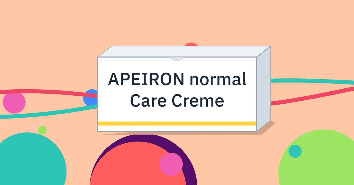 Symbolbild: Packung mit der Aufschrift APEIRON normal Care Creme (PZN 17244769) – Verfügbarkeit und Bezug in Apotheken in Frankfurt am Main