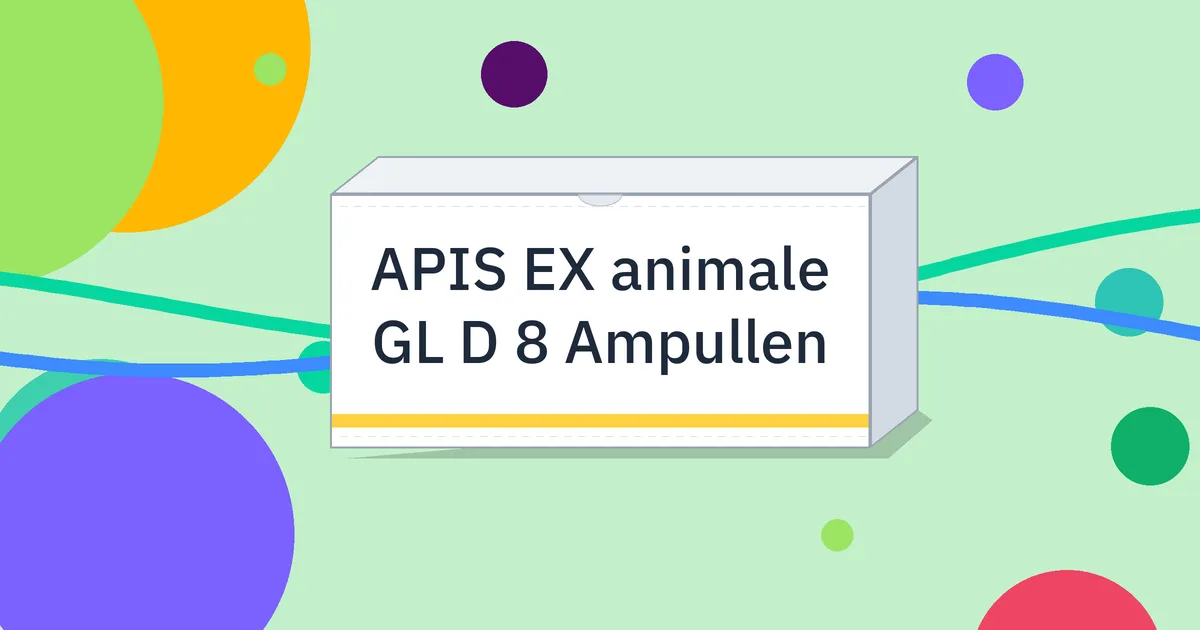 Symbolbild: Packung mit der Aufschrift APIS EX animale GL D 8 Ampullen (PZN 04614696) – Verfügbarkeit und Bezug in Apotheken in Frankfurt am Main