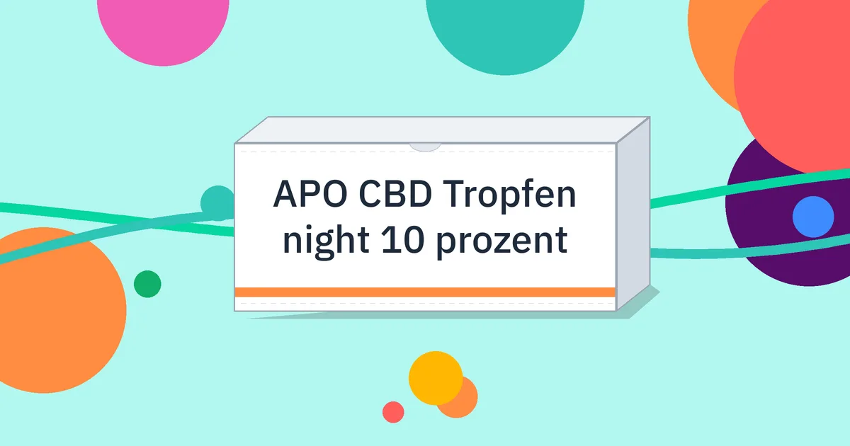 Symbolbild: Packung mit der Aufschrift APO CBD Tropfen night 10 prozent (PZN 17363824) – Verfügbarkeit und Bezug in Apotheken in Frankfurt am Main