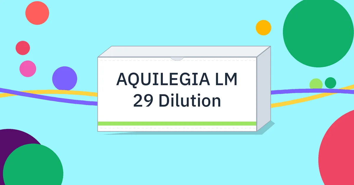 Symbolbild: Packung mit der Aufschrift AQUILEGIA LM 29 Dilution (PZN 13384172) – Verfügbarkeit und Bezug in Apotheken in Frankfurt am Main