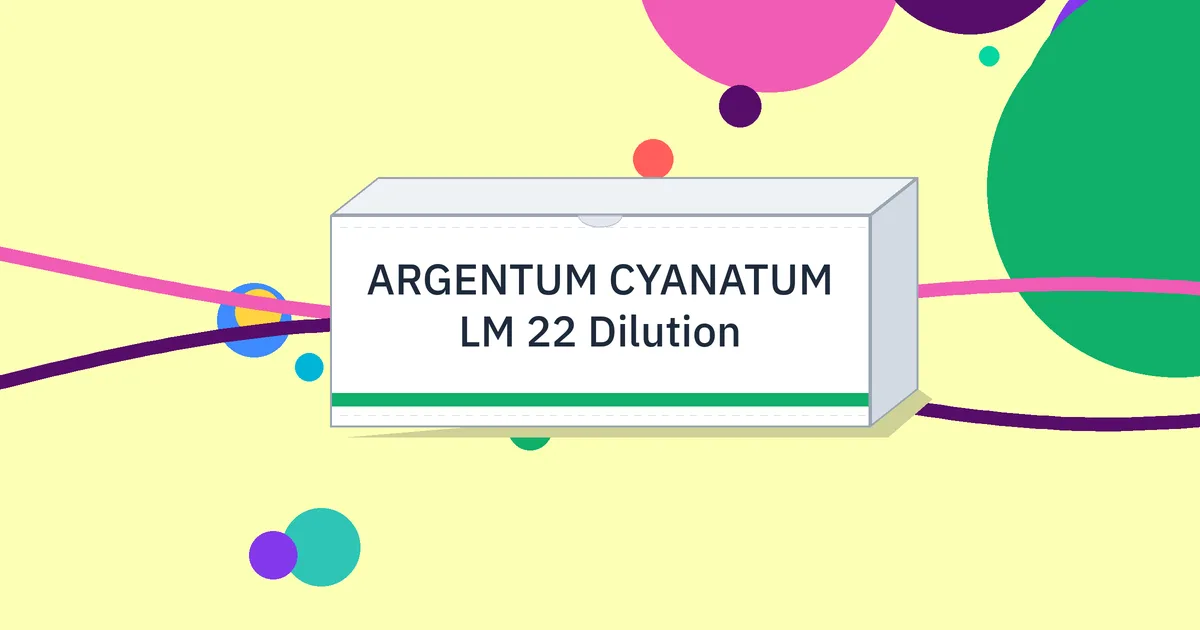 Symbolbild: Packung mit der Aufschrift ARGENTUM CYANATUM LM 22 Dilution (PZN 13390592) – Verfügbarkeit und Bezug in Apotheken in Frankfurt am Main