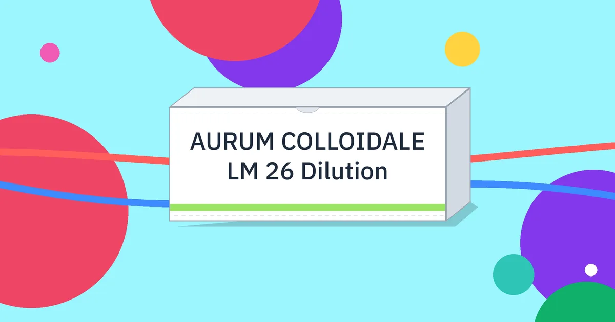 Symbolbild: Packung mit der Aufschrift AURUM COLLOIDALE LM 26 Dilution (PZN 12784395) – Verfügbarkeit und Bezug in Apotheken in Frankfurt am Main