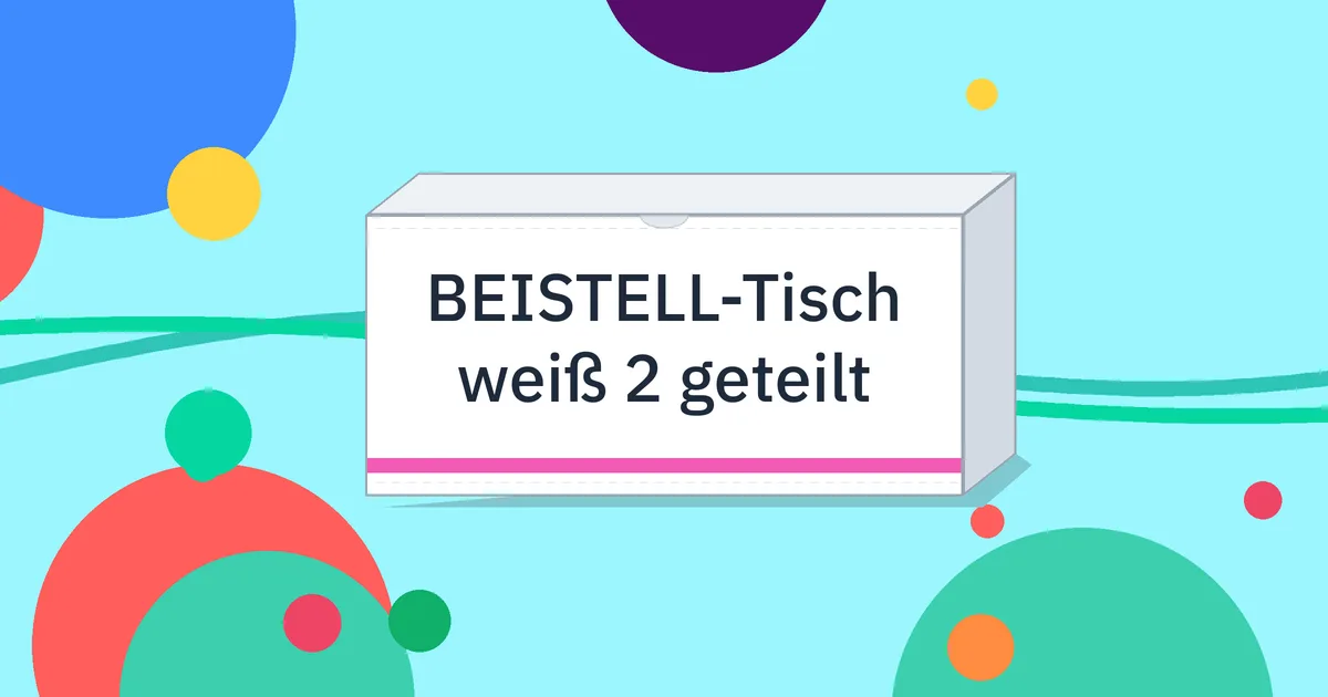 Symbolbild: Packung mit der Aufschrift BEISTELL-Tisch weiß 2 geteilt (PZN 00914504) – Verfügbarkeit und Bezug in Apotheken in Frankfurt am Main