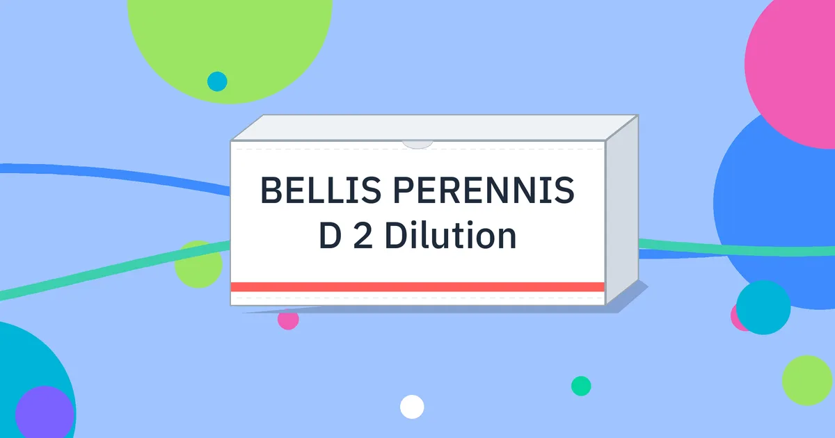 Symbolbild: Packung mit der Aufschrift BELLIS PERENNIS D 2 Dilution (PZN 04207117) – Verfügbarkeit und Bezug in Apotheken in Frankfurt am Main