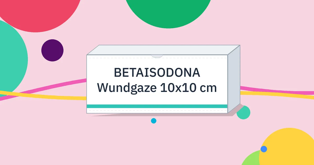 Symbolbild: Packung mit der Aufschrift BETAISODONA Wundgaze 10x10 cm (PZN 02754594) – Verfügbarkeit und Bezug in Apotheken in Frankfurt am Main
