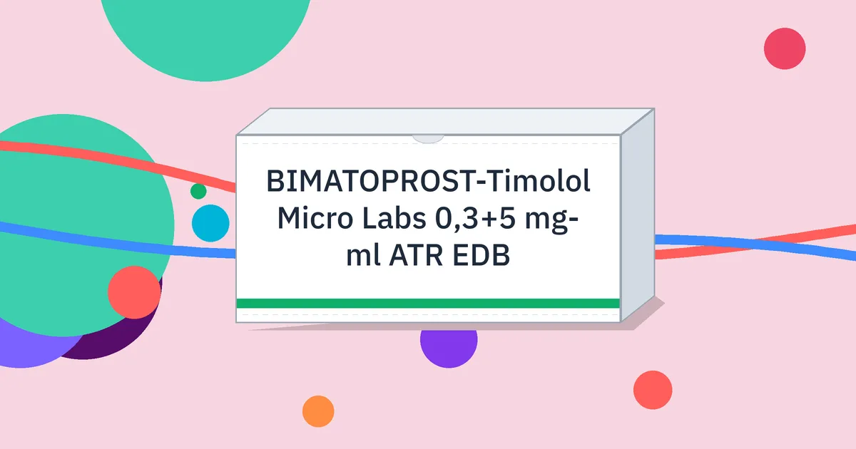 Symbolbild: Packung mit der Aufschrift BIMATOPROST-Timolol Micro Labs 0,3+5 mg-ml ATR EDB (PZN 17931820) – Verfügbarkeit und Bezug in Apotheken in Frankfurt am Main