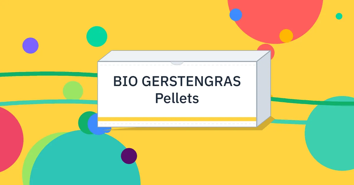 Symbolbild: Packung mit der Aufschrift BIO GERSTENGRAS Pellets (PZN 18747627) – Verfügbarkeit und Bezug in Apotheken in Frankfurt am Main