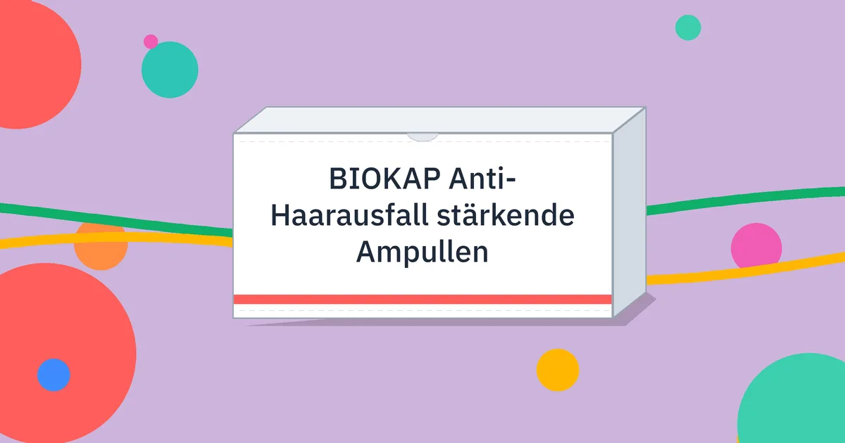 Symbolbild: Packung mit der Aufschrift BIOKAP Anti-Haarausfall stärkende Ampullen (PZN 17882263) – Verfügbarkeit und Bezug in Apotheken in Frankfurt am Main