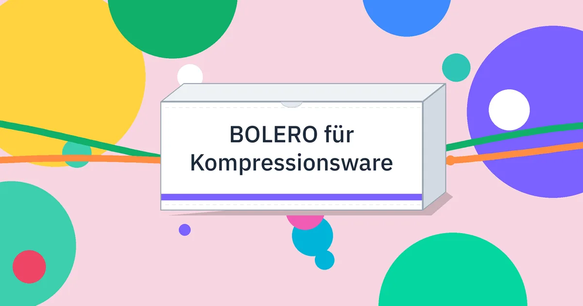 Symbolbild: Packung mit der Aufschrift BOLERO für Kompressionsware (PZN 20318684) – Verfügbarkeit und Bezug in Apotheken in Frankfurt am Main