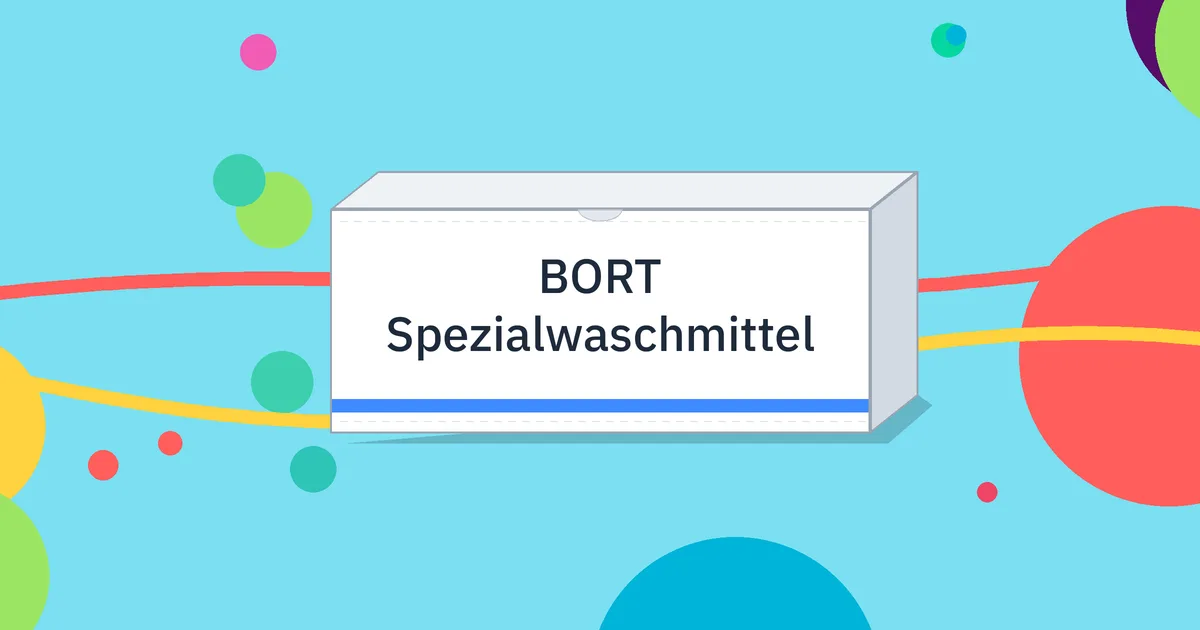 Symbolbild: Packung mit der Aufschrift BORT Spezialwaschmittel (PZN 13059911) – Verfügbarkeit und Bezug in Apotheken in Frankfurt am Main