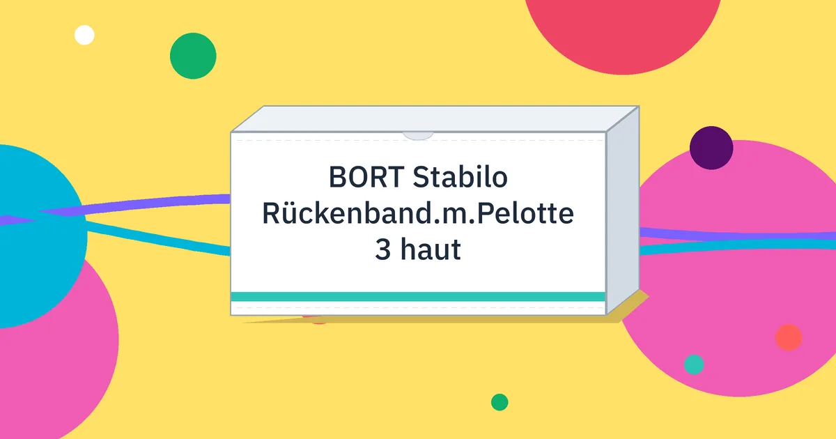 Symbolbild: Packung mit der Aufschrift BORT Stabilo Rückenband.m.Pelotte 3 haut (PZN 05872710) – Verfügbarkeit und Bezug in Apotheken in Frankfurt am Main