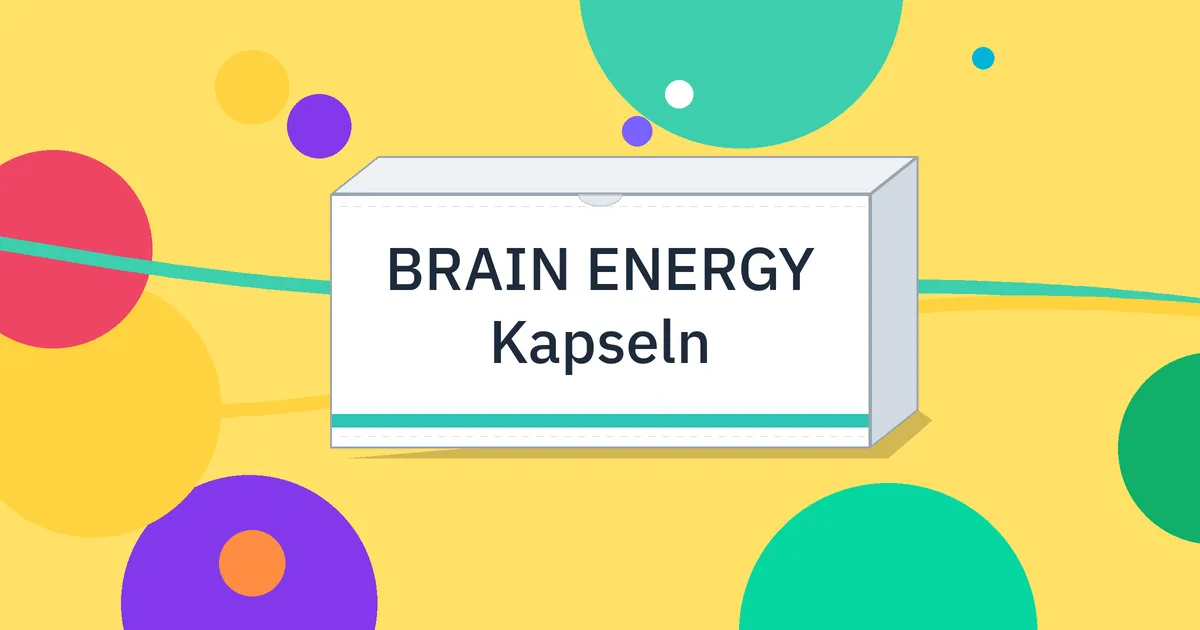 Symbolbild: Packung mit der Aufschrift BRAIN ENERGY Kapseln (PZN 18493569) – Verfügbarkeit und Bezug in Apotheken in Frankfurt am Main