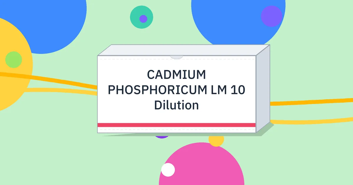 Symbolbild: Packung mit der Aufschrift CADMIUM PHOSPHORICUM LM 10 Dilution (PZN 13401982) – Verfügbarkeit und Bezug in Apotheken in Frankfurt am Main