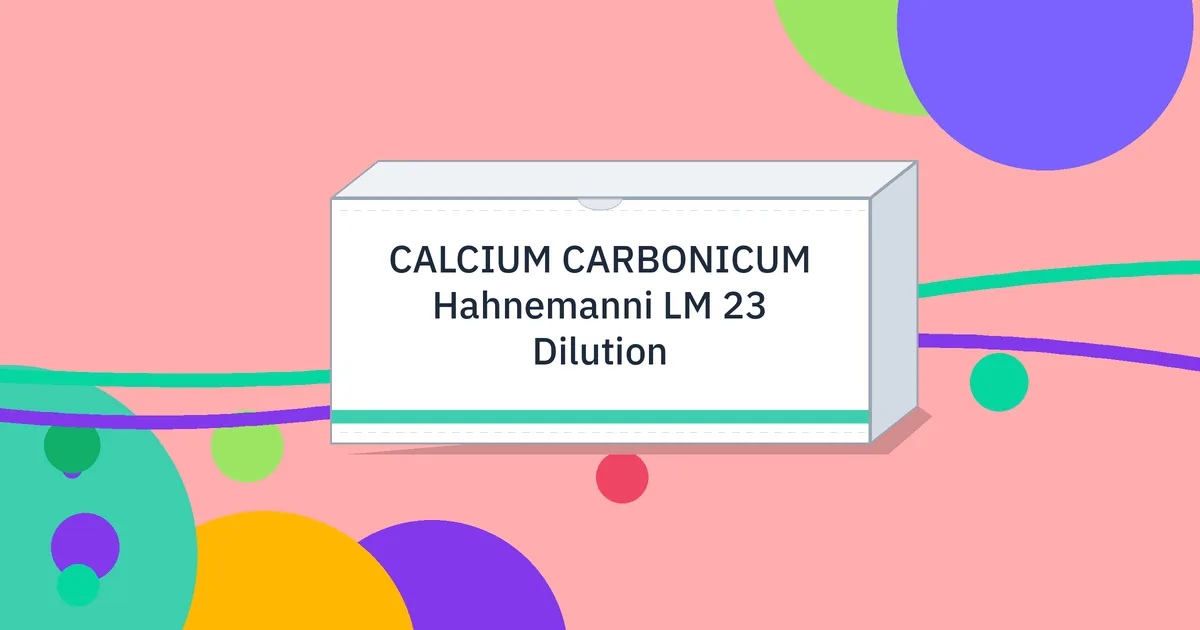 Symbolbild: Packung mit der Aufschrift CALCIUM CARBONICUM Hahnemanni LM 23 Dilution (PZN 12803626) – Verfügbarkeit und Bezug in Apotheken in Frankfurt am Main