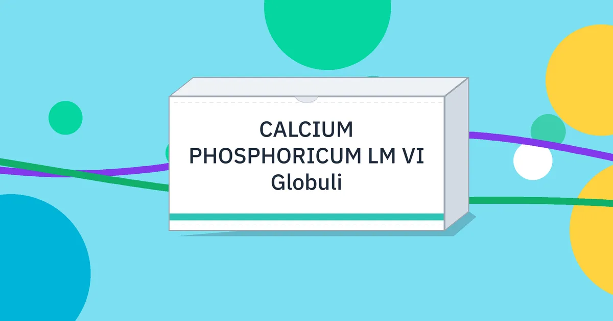 Symbolbild: Packung mit der Aufschrift CALCIUM PHOSPHORICUM LM VI Globuli (PZN 02658873) – Verfügbarkeit und Bezug in Apotheken in Frankfurt am Main