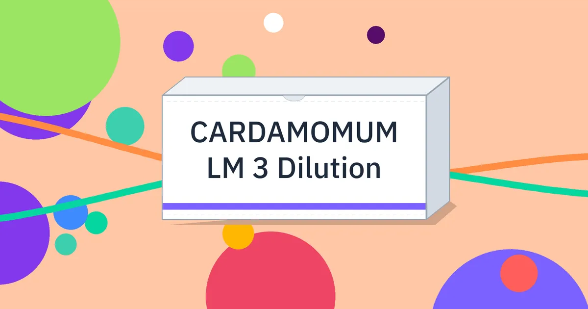 Symbolbild: Packung mit der Aufschrift CARDAMOMUM LM 3 Dilution (PZN 13429495) – Verfügbarkeit und Bezug in Apotheken in Frankfurt am Main