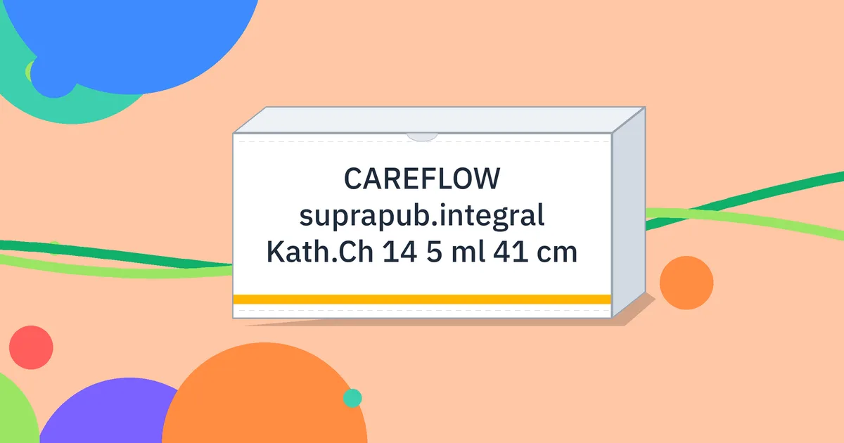 Symbolbild: Packung mit der Aufschrift CAREFLOW suprapub.integral Kath.Ch 14 5 ml 41 cm (PZN 16840943) – Verfügbarkeit und Bezug in Apotheken in Frankfurt am Main