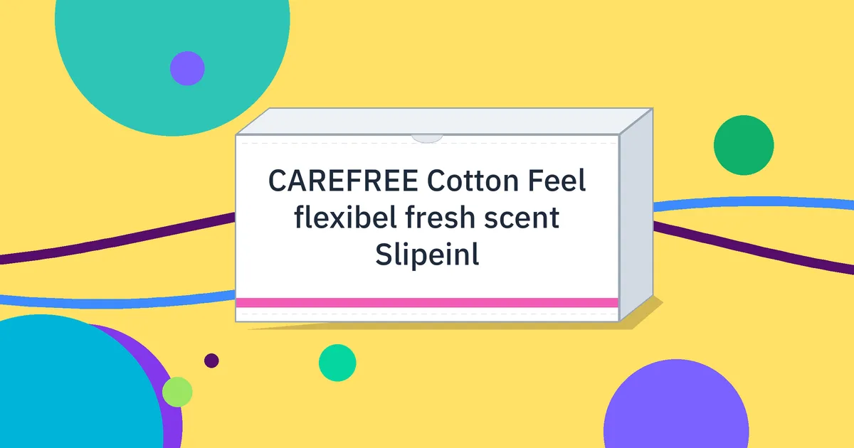 Symbolbild: Packung mit der Aufschrift CAREFREE Cotton Feel flexibel fresh scent Slipeinl (PZN 18455735) – Verfügbarkeit und Bezug in Apotheken in Frankfurt am Main