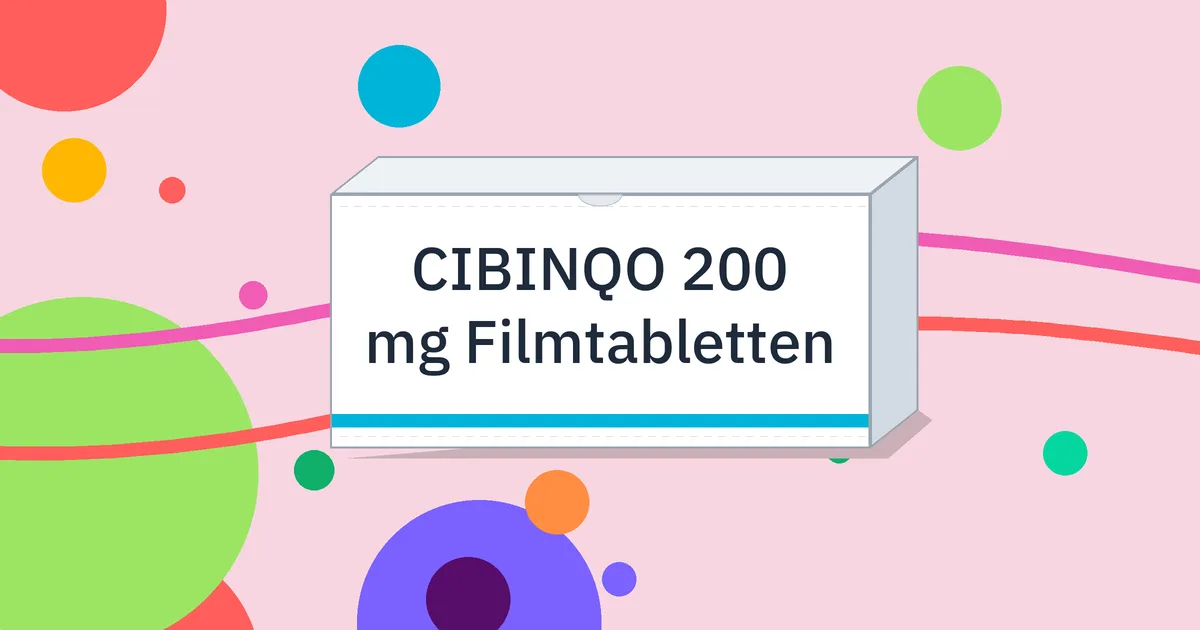 Symbolbild: Packung mit der Aufschrift CIBINQO 200 mg Filmtabletten (PZN 18906209) – Verfügbarkeit und Bezug in Apotheken in Frankfurt am Main