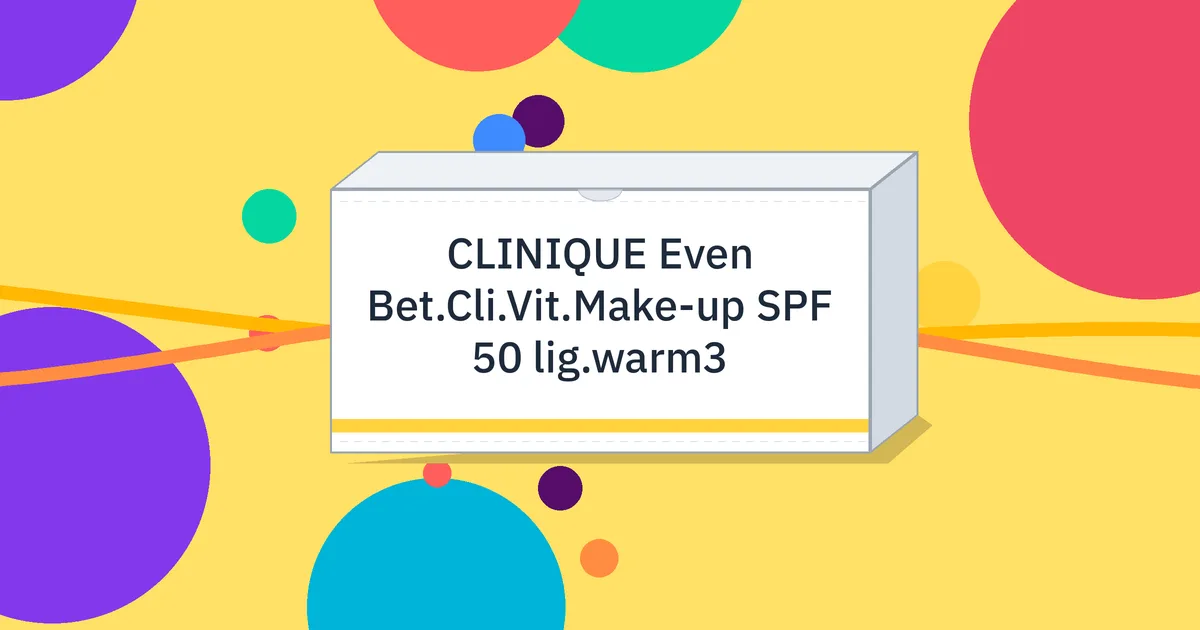 Symbolbild: Packung mit der Aufschrift CLINIQUE Even Bet.Cli.Vit.Make-up SPF 50 lig.warm3 (PZN 19633216) – Verfügbarkeit und Bezug in Apotheken in Frankfurt am Main