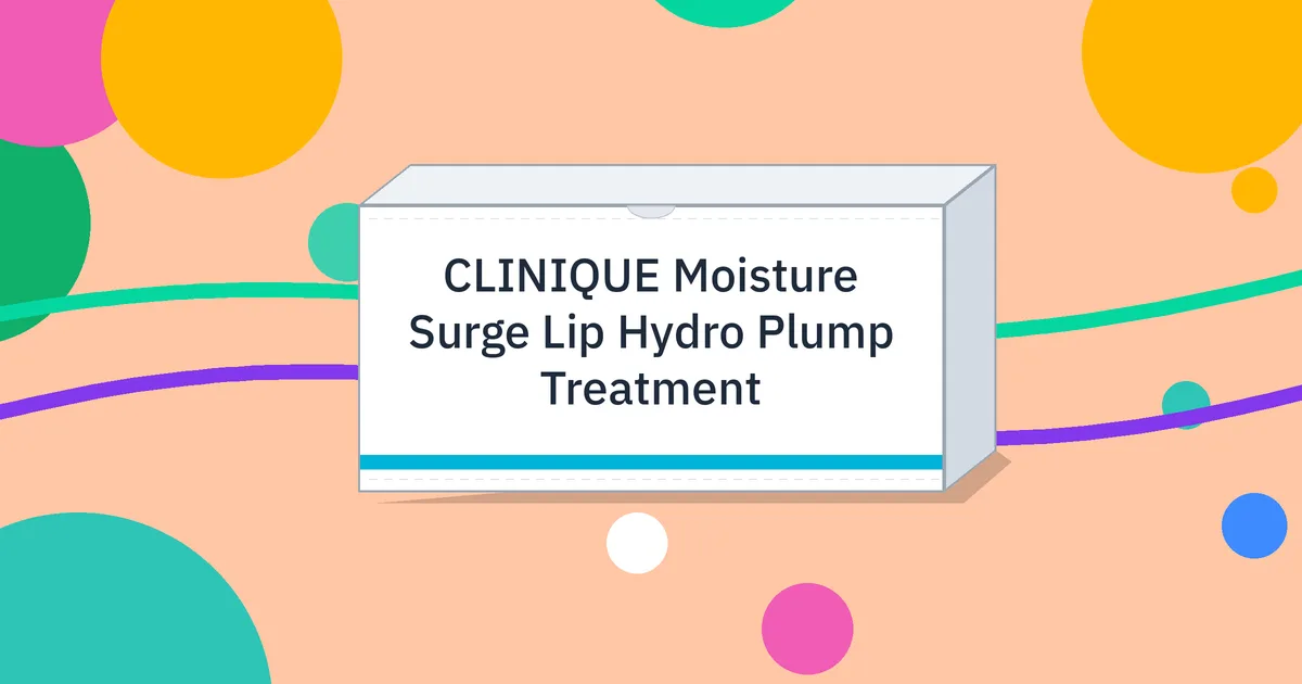 Symbolbild: Packung mit der Aufschrift CLINIQUE Moisture Surge Lip Hydro Plump Treatment (PZN 19800878) – Verfügbarkeit und Bezug in Apotheken in Frankfurt am Main
