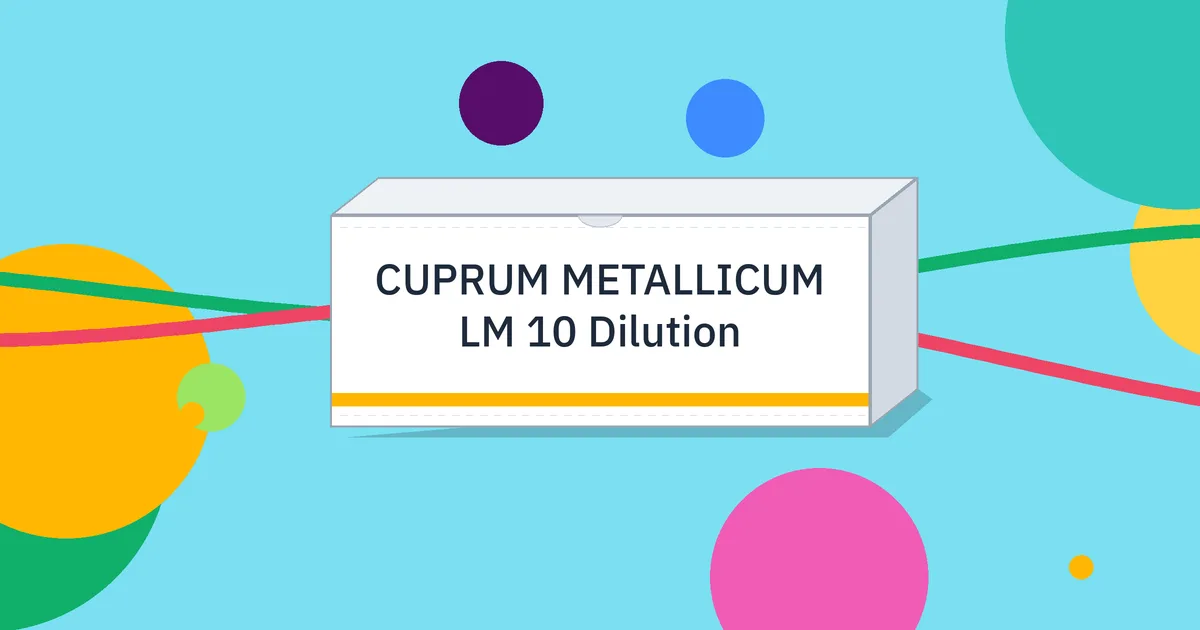 Symbolbild: Packung mit der Aufschrift CUPRUM METALLICUM LM 10 Dilution (PZN 12838145) – Verfügbarkeit und Bezug in Apotheken in Frankfurt am Main