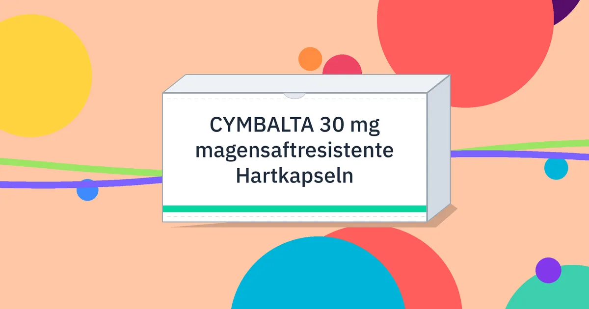 Symbolbild: Packung mit der Aufschrift CYMBALTA 30 mg magensaftresistente Hartkapseln (PZN 10005234) – Verfügbarkeit und Bezug in Apotheken in Frankfurt am Main