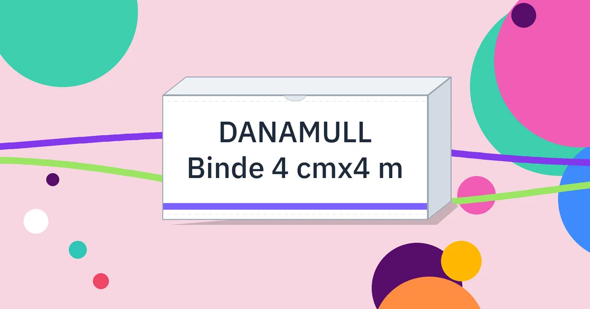 Symbolbild: Packung mit der Aufschrift DANAMULL Binde 4 cmx4 m (PZN 07636853) – Verfügbarkeit und Bezug in Apotheken in Frankfurt am Main