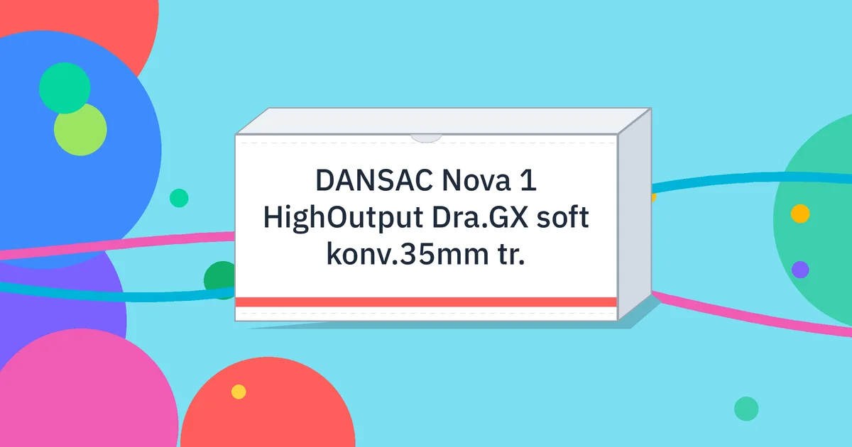 Symbolbild: Packung mit der Aufschrift DANSAC Nova 1 HighOutput Dra.GX soft konv.35mm tr. (PZN 12585247) – Verfügbarkeit und Bezug in Apotheken in Frankfurt am Main