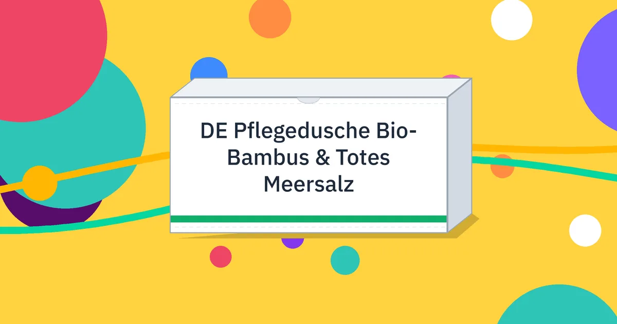 Symbolbild: Packung mit der Aufschrift DE Pflegedusche Bio-Bambus & Totes Meersalz (PZN 16319577) – Verfügbarkeit und Bezug in Apotheken in Frankfurt am Main