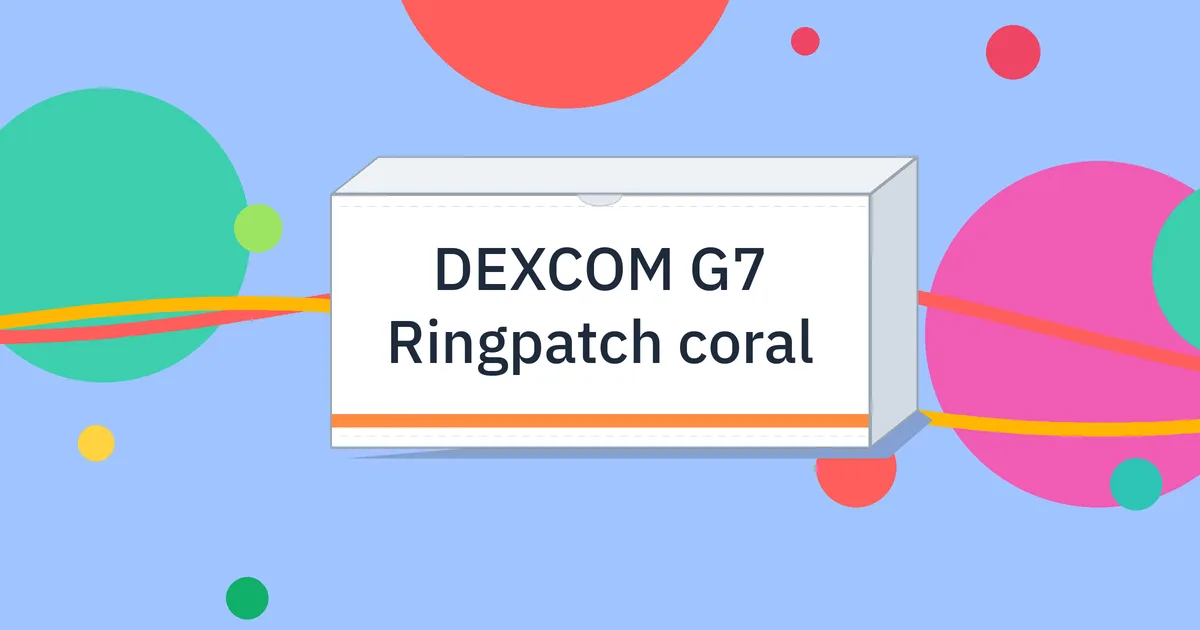 Symbolbild: Packung mit der Aufschrift DEXCOM G7 Ringpatch coral (PZN 19865748) – Verfügbarkeit und Bezug in Apotheken in Frankfurt am Main