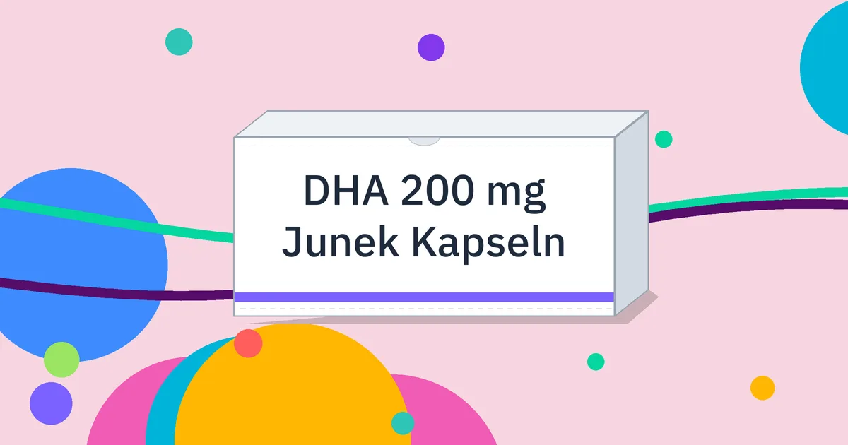 Symbolbild: Packung mit der Aufschrift DHA 200 mg Junek Kapseln (PZN 11189696) – Verfügbarkeit und Bezug in Apotheken in Frankfurt am Main