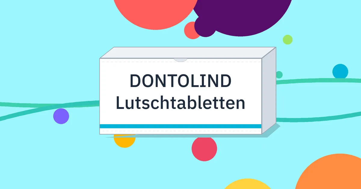 Symbolbild: Packung mit der Aufschrift DONTOLIND Lutschtabletten (PZN 19119850) – Verfügbarkeit und Bezug in Apotheken in Frankfurt am Main