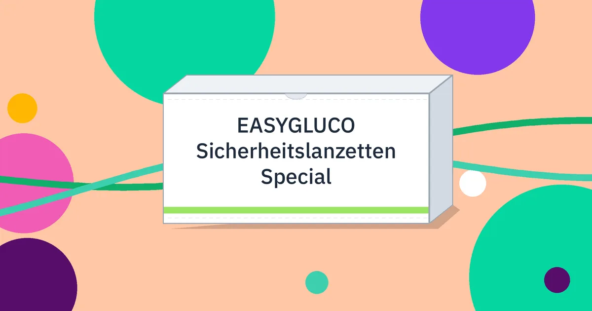 Symbolbild: Packung mit der Aufschrift EASYGLUCO Sicherheitslanzetten Special (PZN 04747546) – Verfügbarkeit und Bezug in Apotheken in Frankfurt am Main