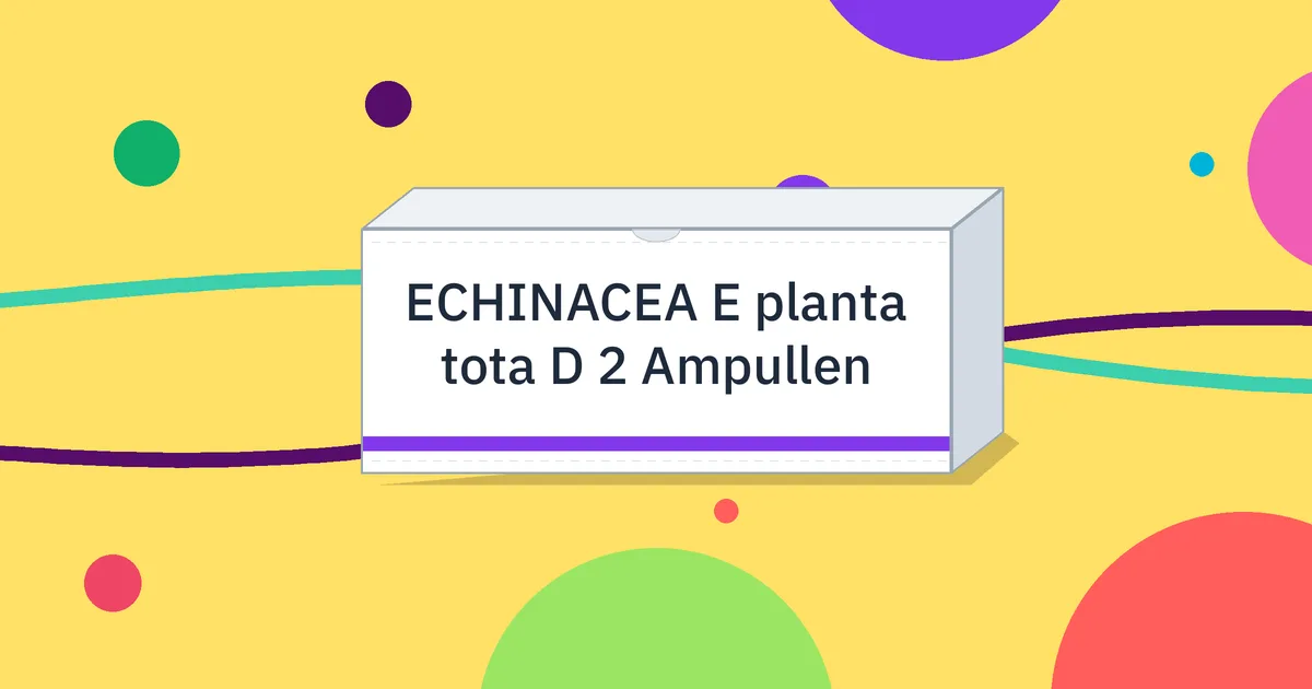 Symbolbild: Packung mit der Aufschrift ECHINACEA E planta tota D 2 Ampullen (PZN 02832590) – Verfügbarkeit und Bezug in Apotheken in Frankfurt am Main