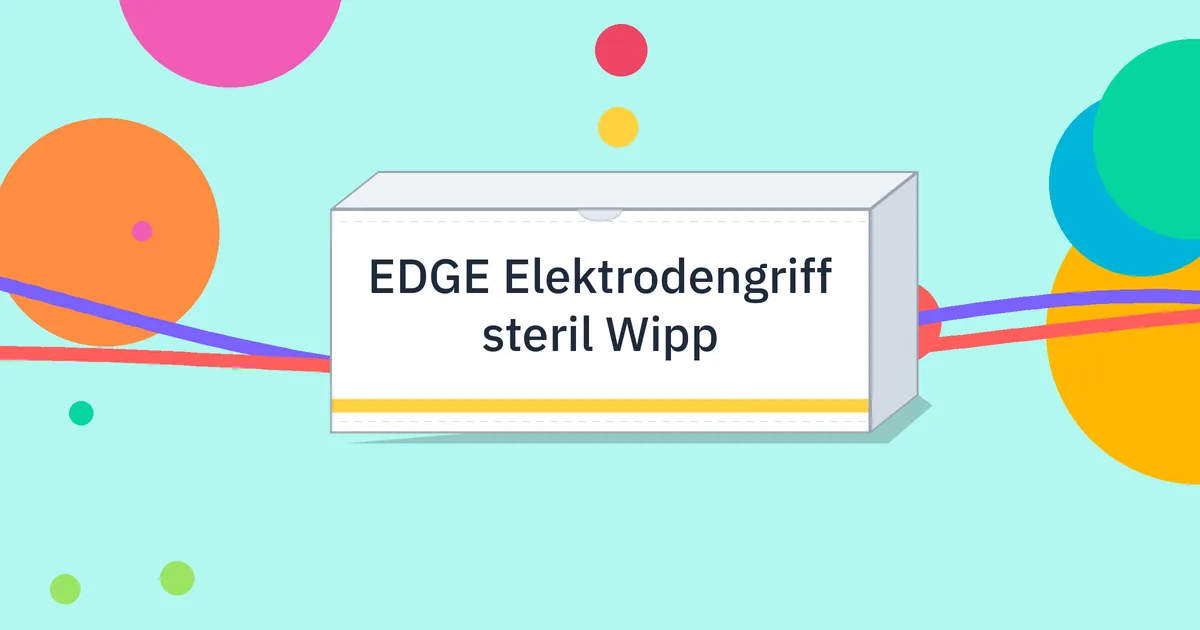 Symbolbild: Packung mit der Aufschrift EDGE Elektrodengriff steril Wipp (PZN 16050997) – Verfügbarkeit und Bezug in Apotheken in Frankfurt am Main