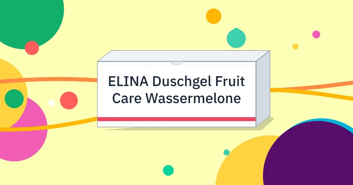 Symbolbild: Packung mit der Aufschrift ELINA Duschgel Fruit Care Wassermelone (PZN 17382750) – Verfügbarkeit und Bezug in Apotheken in Frankfurt am Main