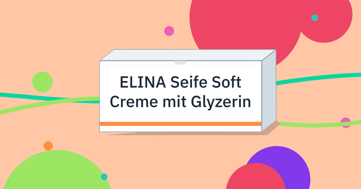 Symbolbild: Packung mit der Aufschrift ELINA Seife Soft Creme mit Glyzerin (PZN 11728667) – Verfügbarkeit und Bezug in Apotheken in Frankfurt am Main