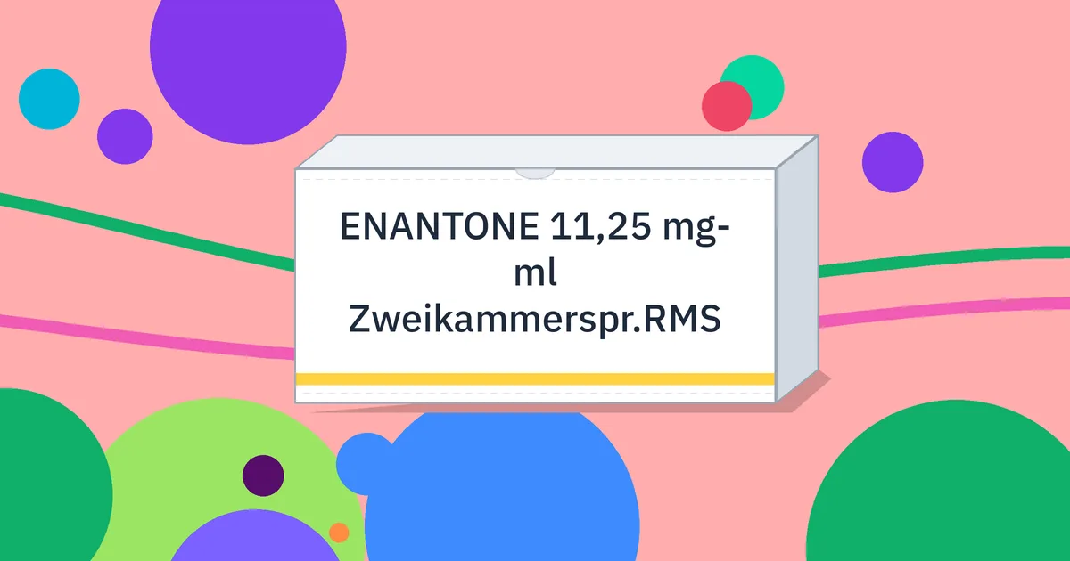 Symbolbild: Packung mit der Aufschrift ENANTONE 11,25 mg-ml Zweikammerspr.RMS (PZN 20177338) – Verfügbarkeit und Bezug in Apotheken in Frankfurt am Main