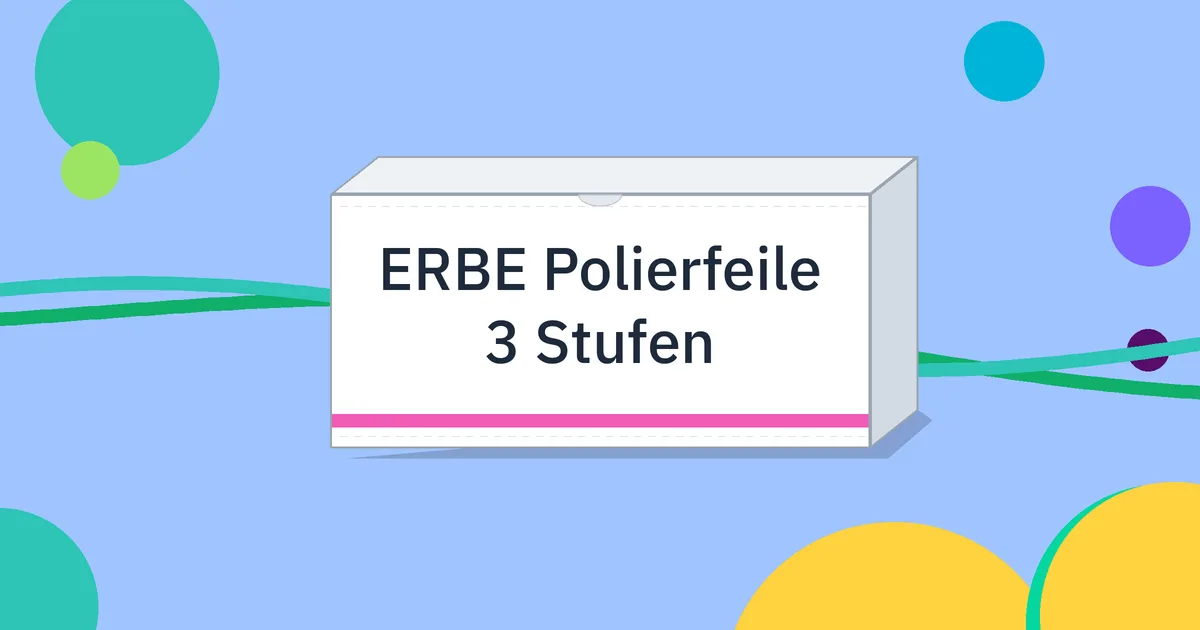 Symbolbild: Packung mit der Aufschrift ERBE Polierfeile 3 Stufen (PZN 02700262) – Verfügbarkeit und Bezug in Apotheken in Frankfurt am Main