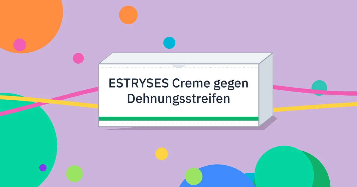 Symbolbild: Packung mit der Aufschrift ESTRYSES Creme gegen Dehnungsstreifen (PZN 18022120) – Verfügbarkeit und Bezug in Apotheken in Frankfurt am Main